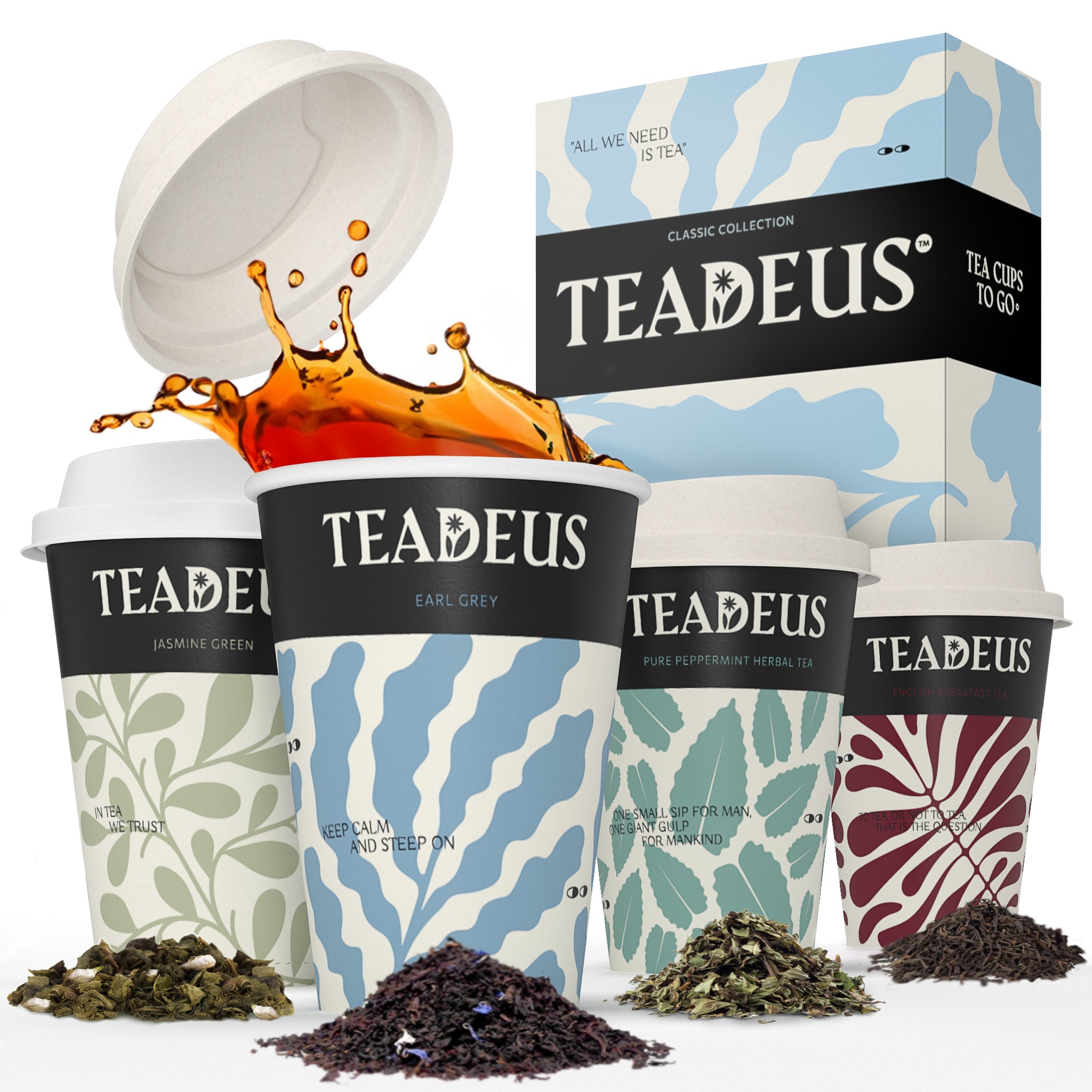 Classic Tea Sampler: 4 Cups x 4 Flavors