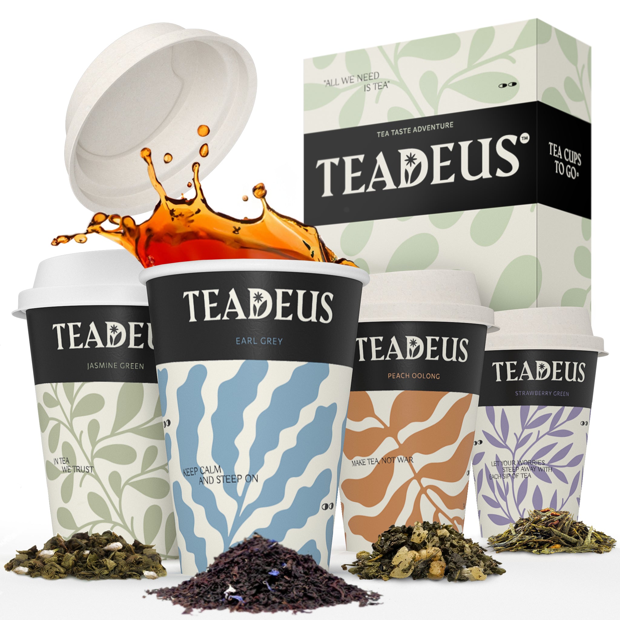 Tea Taste Adventure Sampler: 4 Cups x 4 Flavors